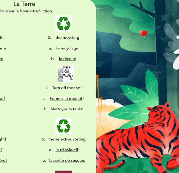 Planet Earth (French worksheet)