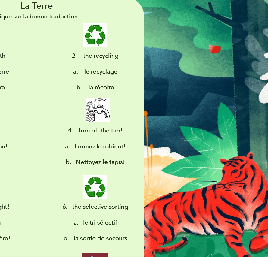 Planet Earth (French worksheet)