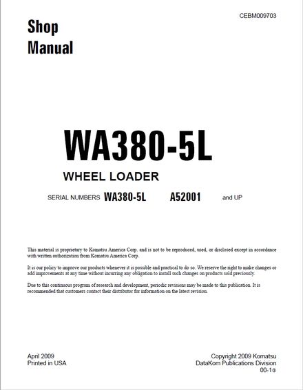 Fiat Kobelco Service Manual W110, W130, W130PL Wheel L