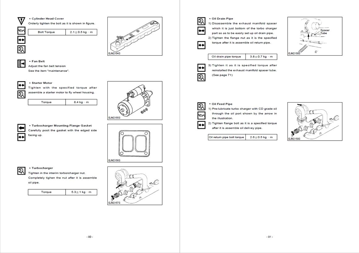 Doosan Daewoo Shop Manual DB58, DB58T, DB58TI Diesel Engine 65.99892 ...