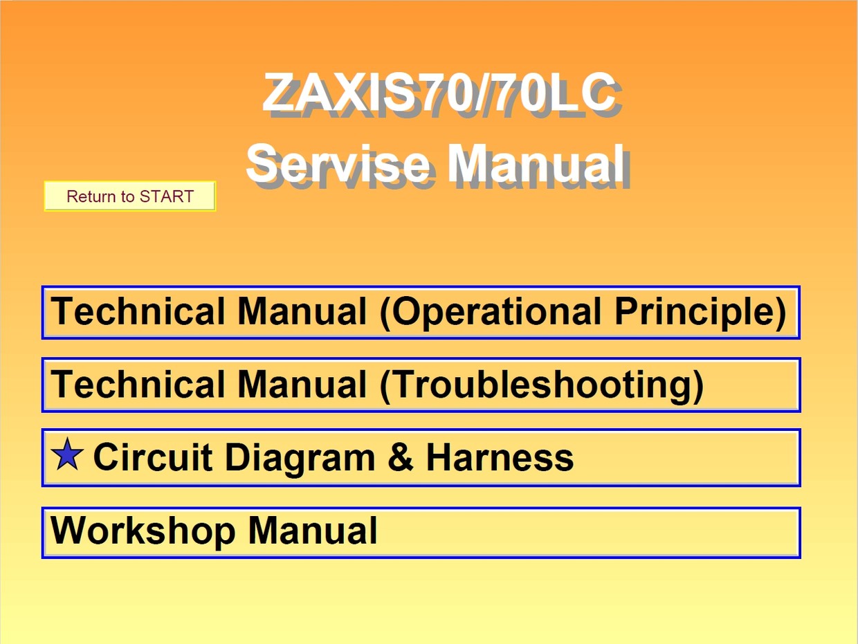 Hitachi Technical Manual + Workshop Manual Zaxis 70, Zaxis 70LC ...