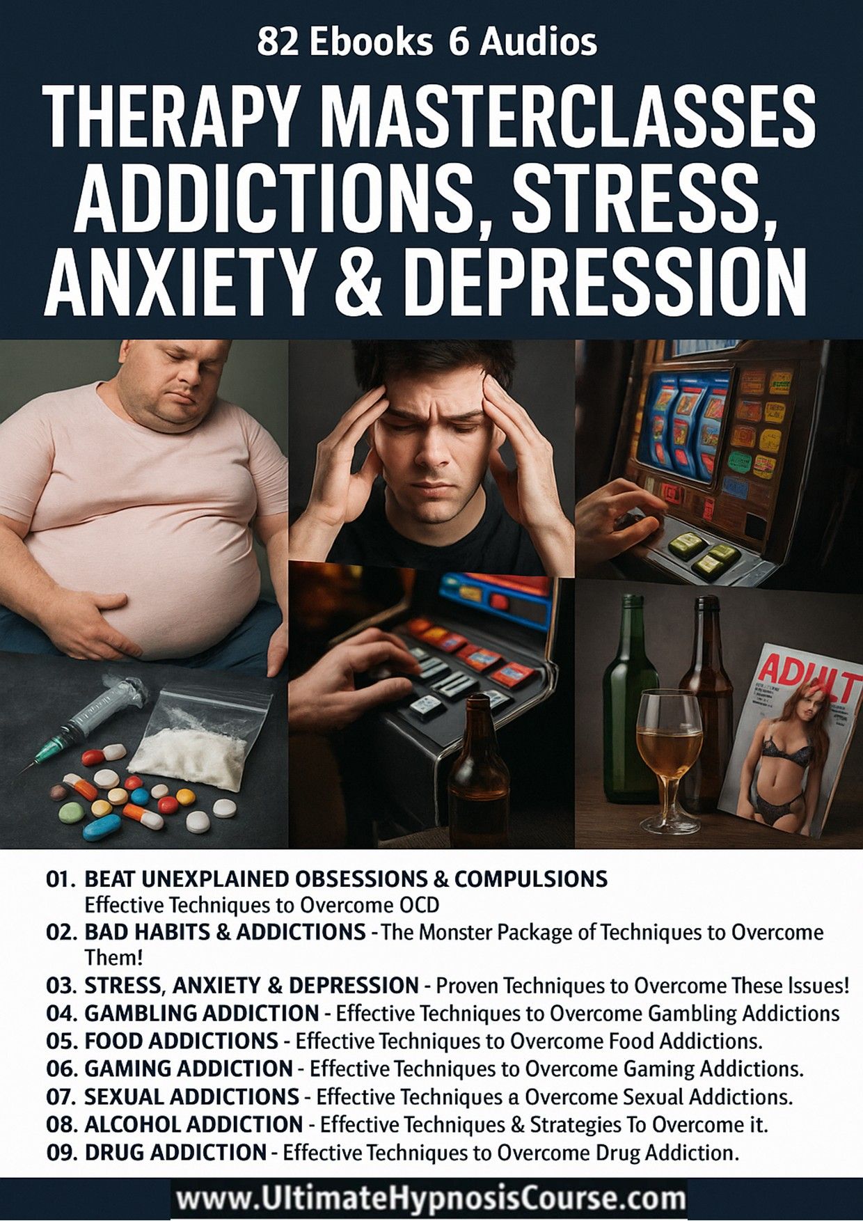 THERAPY MASTERCLASSES - Addictions, Stress, Anxiety & Depression.