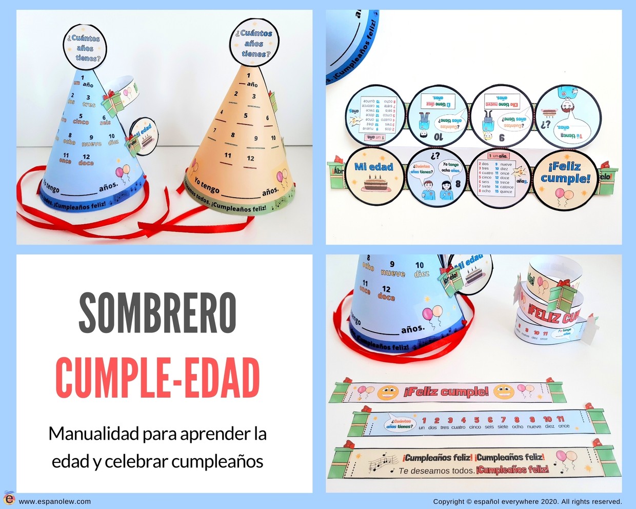 💻 PACK SOMBRERO CUMPLE-EDAD´- Edad, cumples, números d