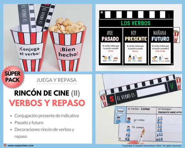 💻PACK CINE DE VERBOS Y REPASO (Parte II)- 🎁 Pincha p