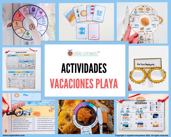 💻 Pack ´CARNET DE VERANO´- Vocabulario, colores, tarje