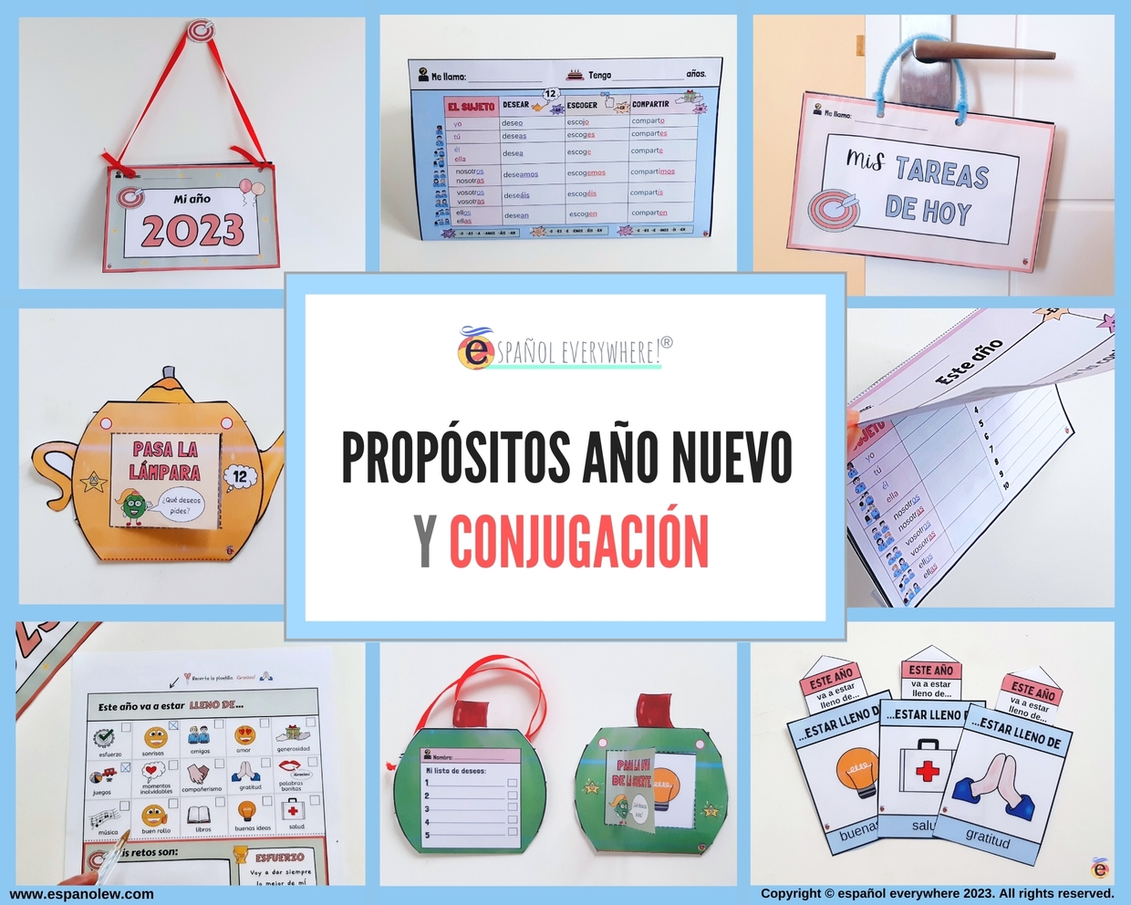 💻 Pack CENTRO-AÑO - Tareas semanales/diarias, propósit