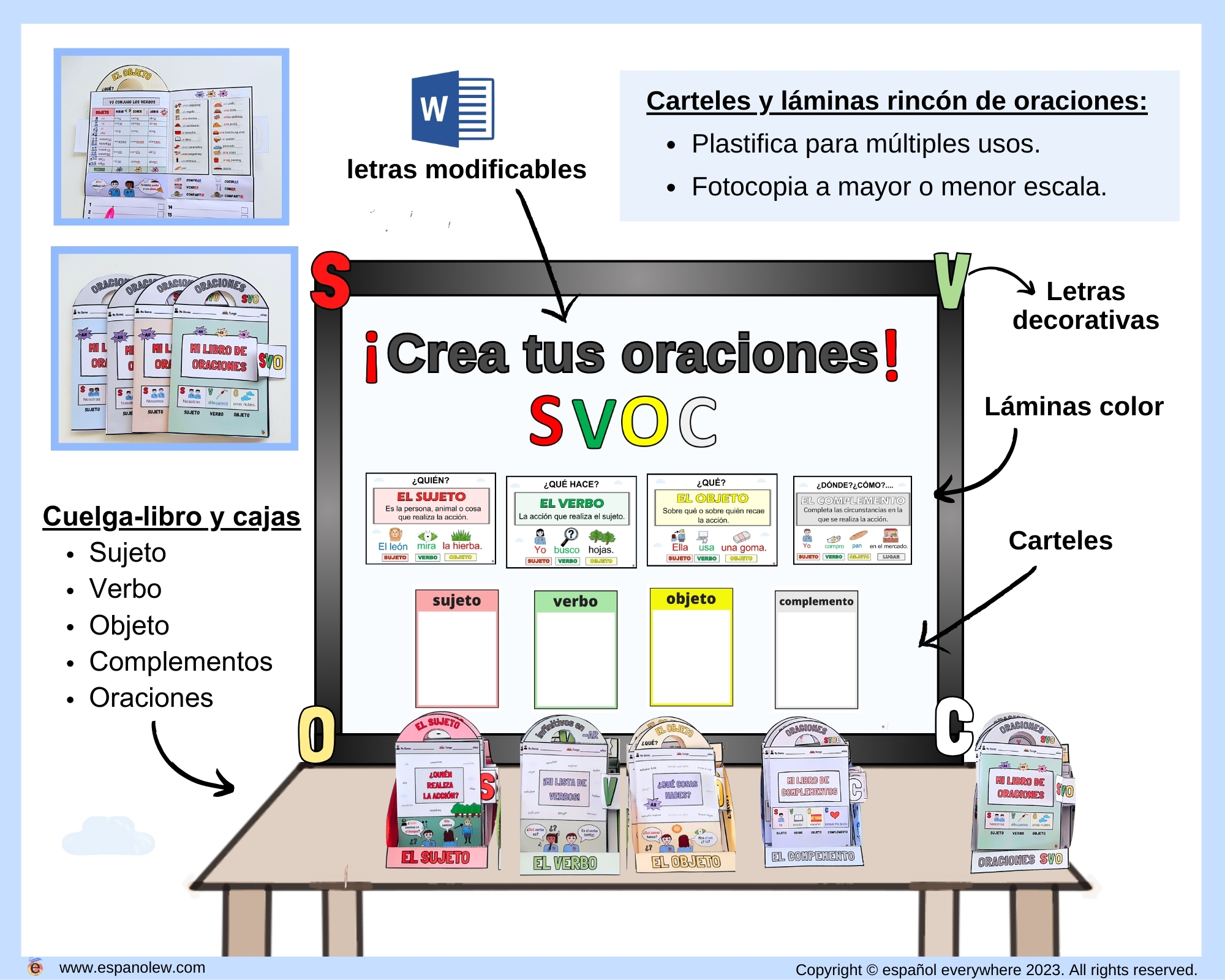 Bingo de verbos (para hacer oraciones)
