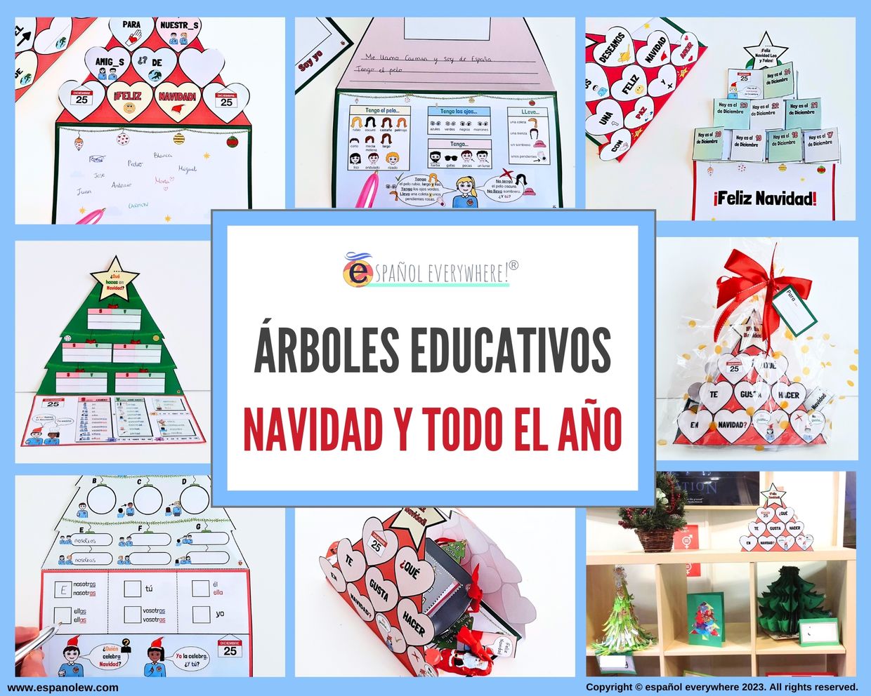 💡 APRENDE-ÁRBOLES 🎄 Regalo · Calendario · Vocabulario · Gramática ...