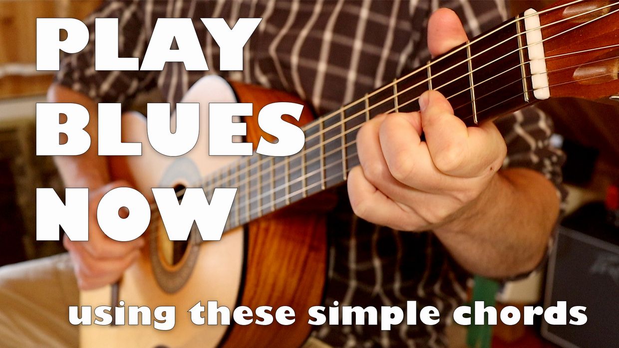 Easy Fingerstyle Blues using only simple chords TABS / SHEET MUSIC