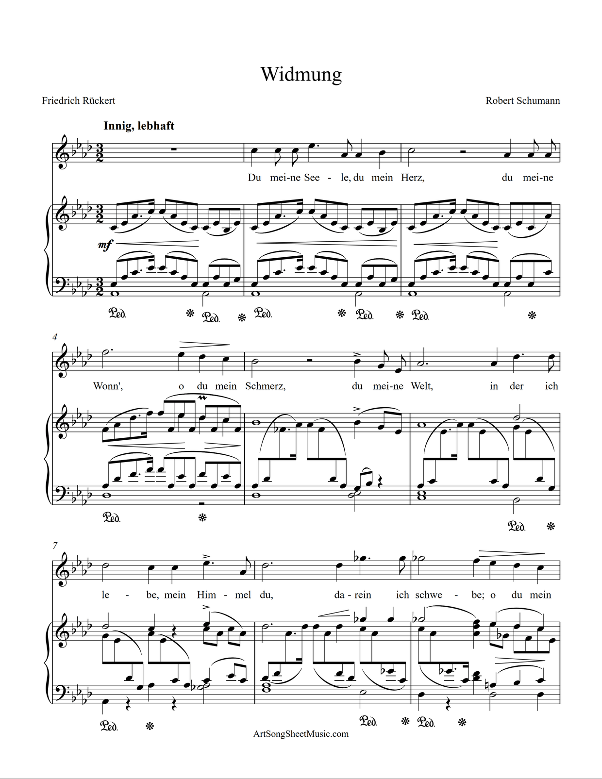 Widmung - Schumann - Ab major - PDF