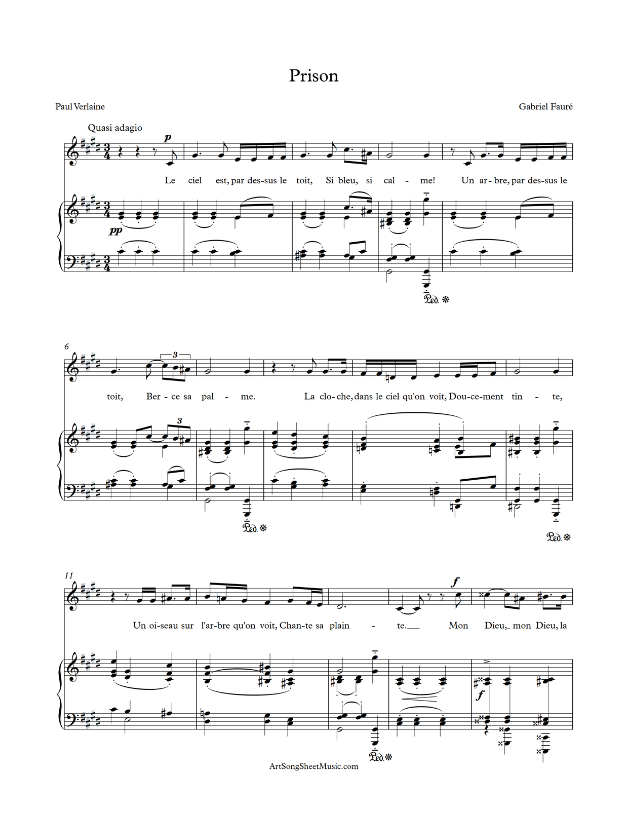 Prison - Fauré - C# minor