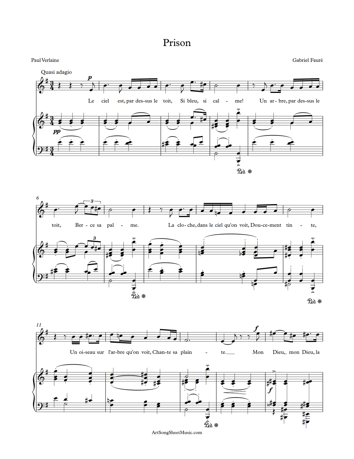 Prison - Fauré - E minor