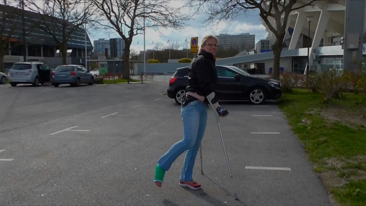 Sarah 55 SLC - Crutching around the arena with my green SLC - 16 min