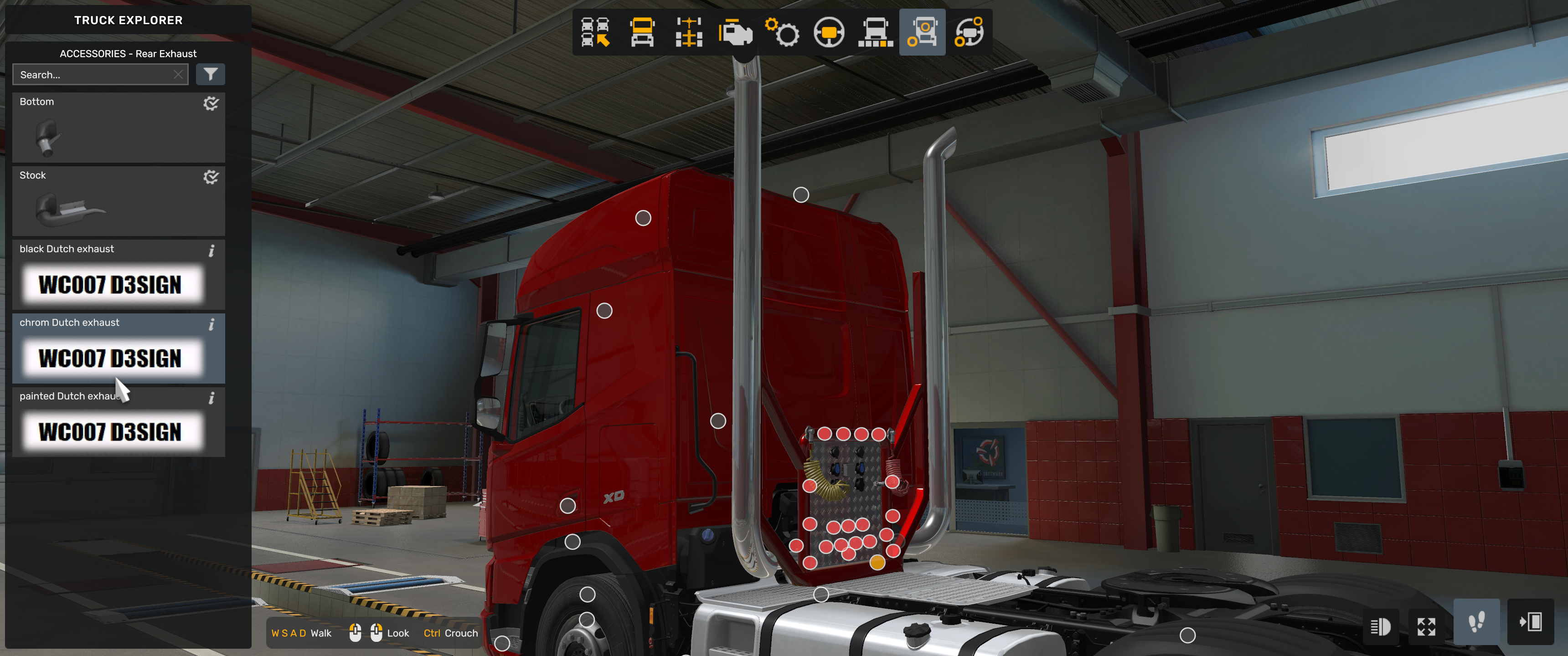 [b_grill tuning part] DAF XD front bumper extension with drl high beam
