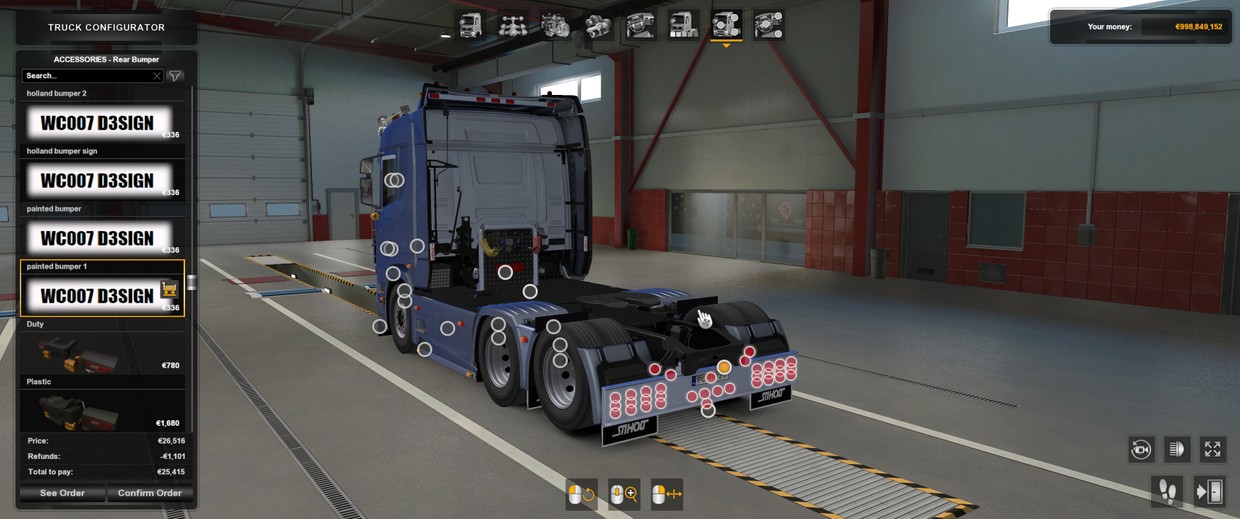[rear bumper tuning part] Scania NG Nordic rear bumpers