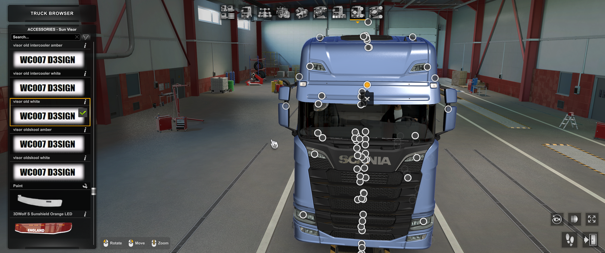 [front mirrors tuning part] Scania NG front long mirrors