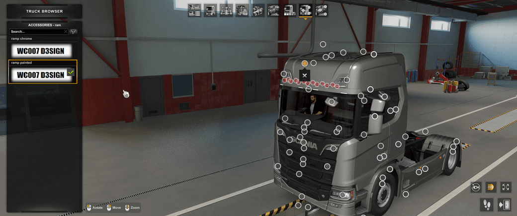 chain tuning part] Scania NG rear bumper chains