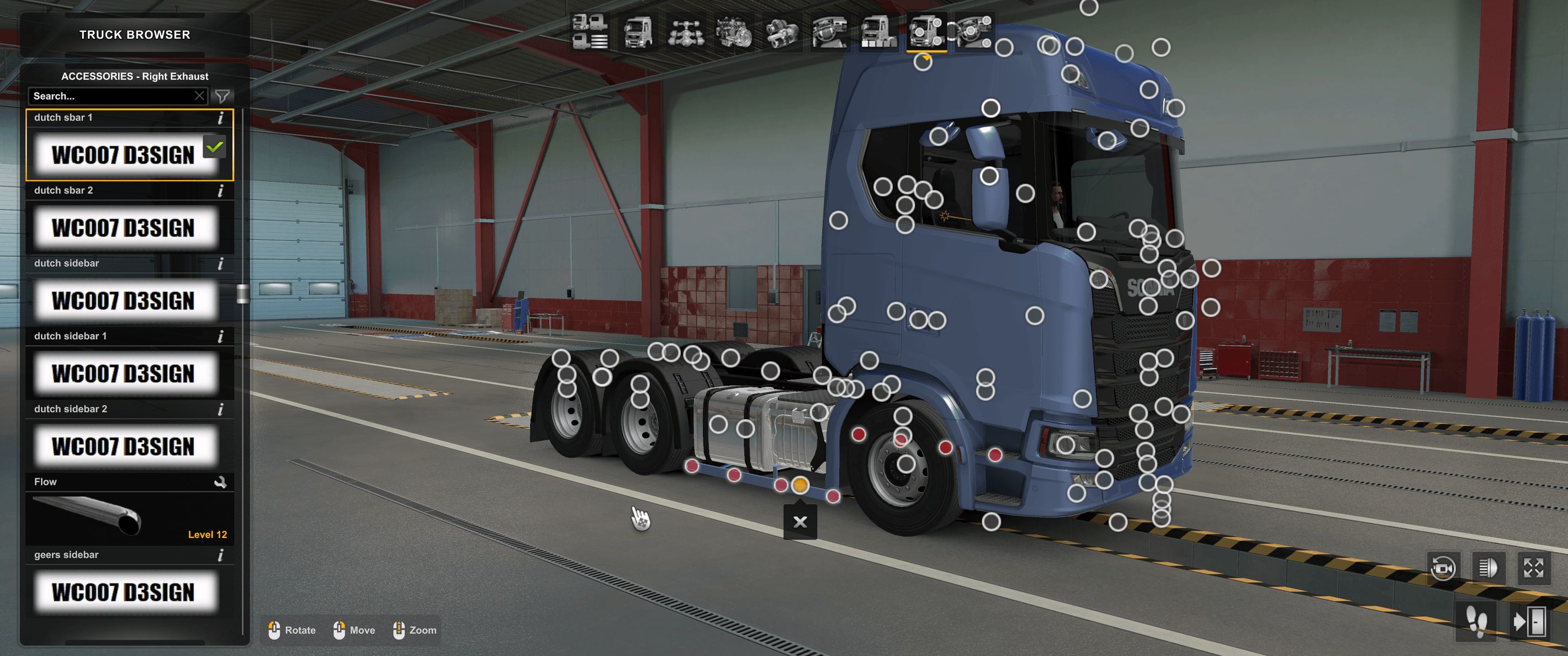 *[bar tuning part] Scania NG Moens back Cab bar