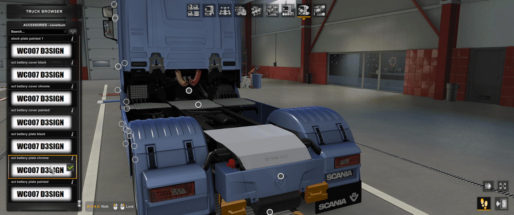 [door steps tuning part] Scania NG Painted step cover
