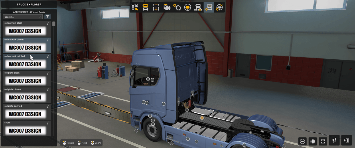 chassis cover tuning part] Scania NG old style chassis cover