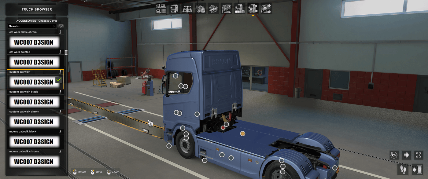 [frnt_window_frame tuning part] Scania NG semi black