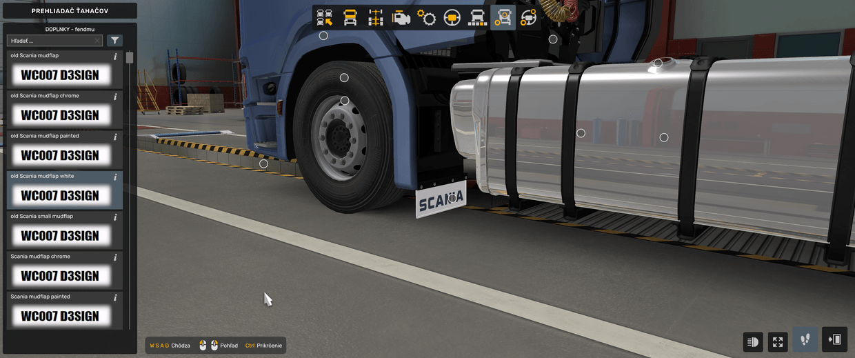 ˇ [fendmu tuning part] Scania NG front fender Extra mudflaps
