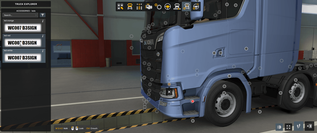 ˇ [ledx tuning part] Scania NG Led badge slots for front fender