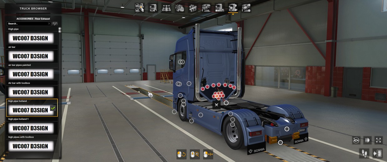 [rear exhaust tuning part] Scania NG holland exhausts