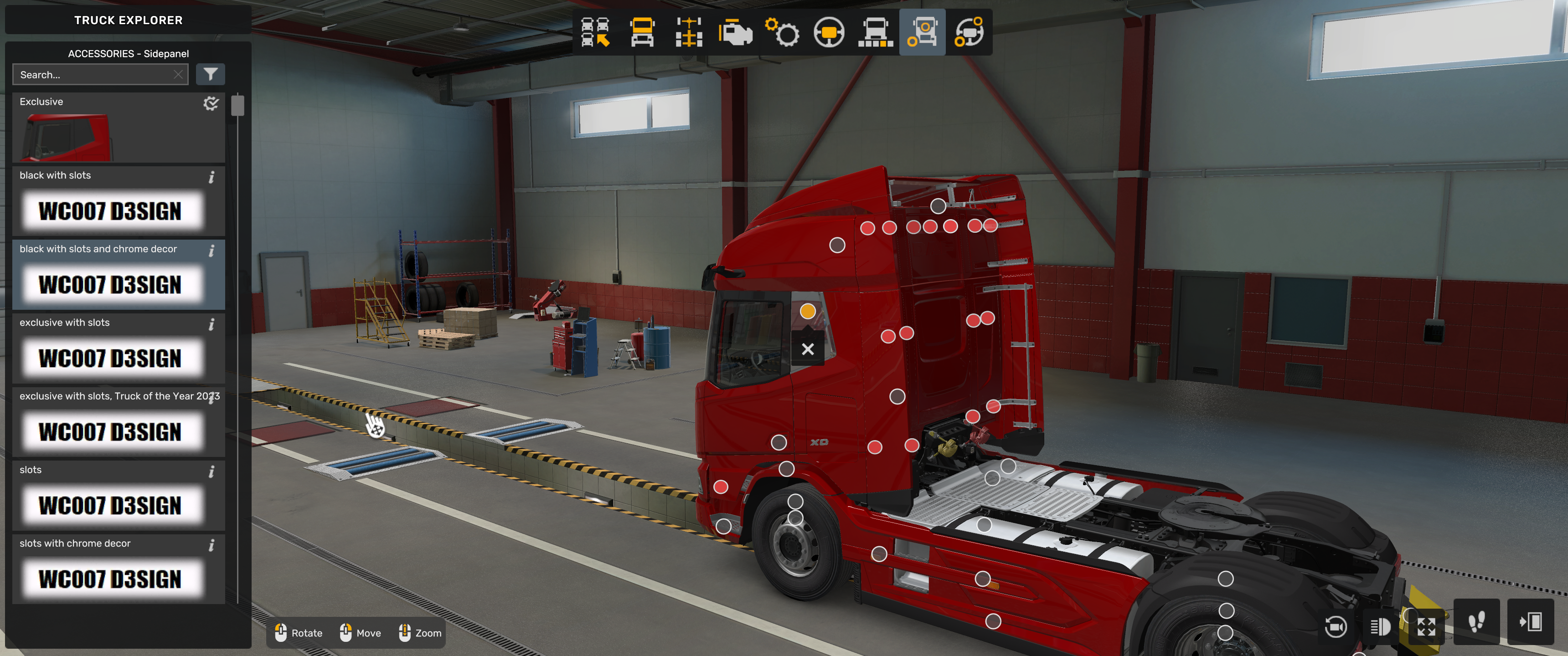ˇ [neonsi tuning part] Scania NG sideskirt neons