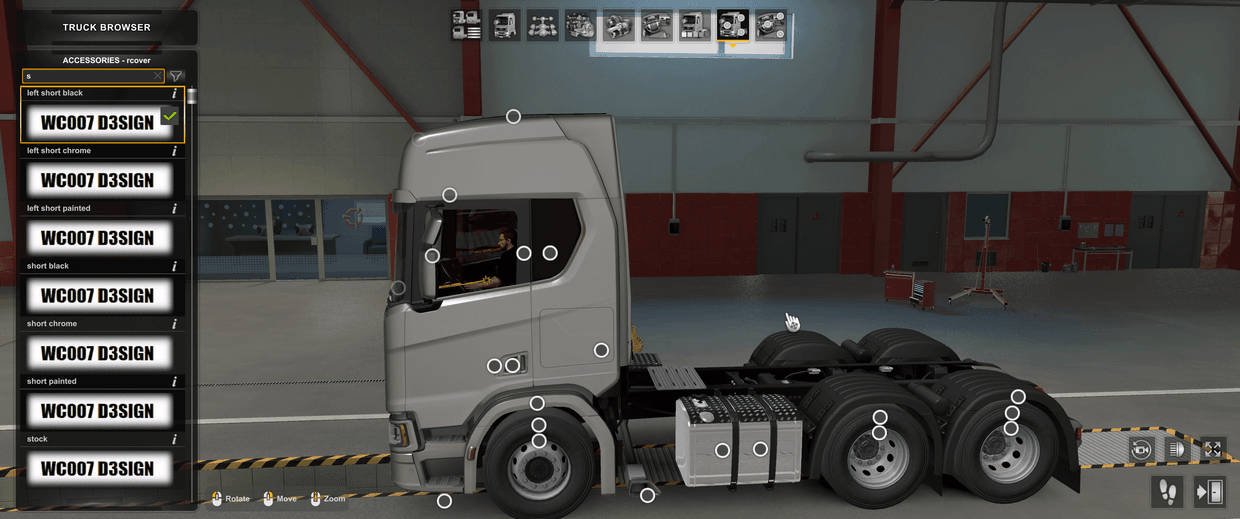 *[hub cover tuning part] Scania NG short tank covers
