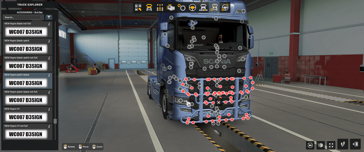 [bull bar tuning part] Scania NG NEW hypro bullbar black-paint edition
