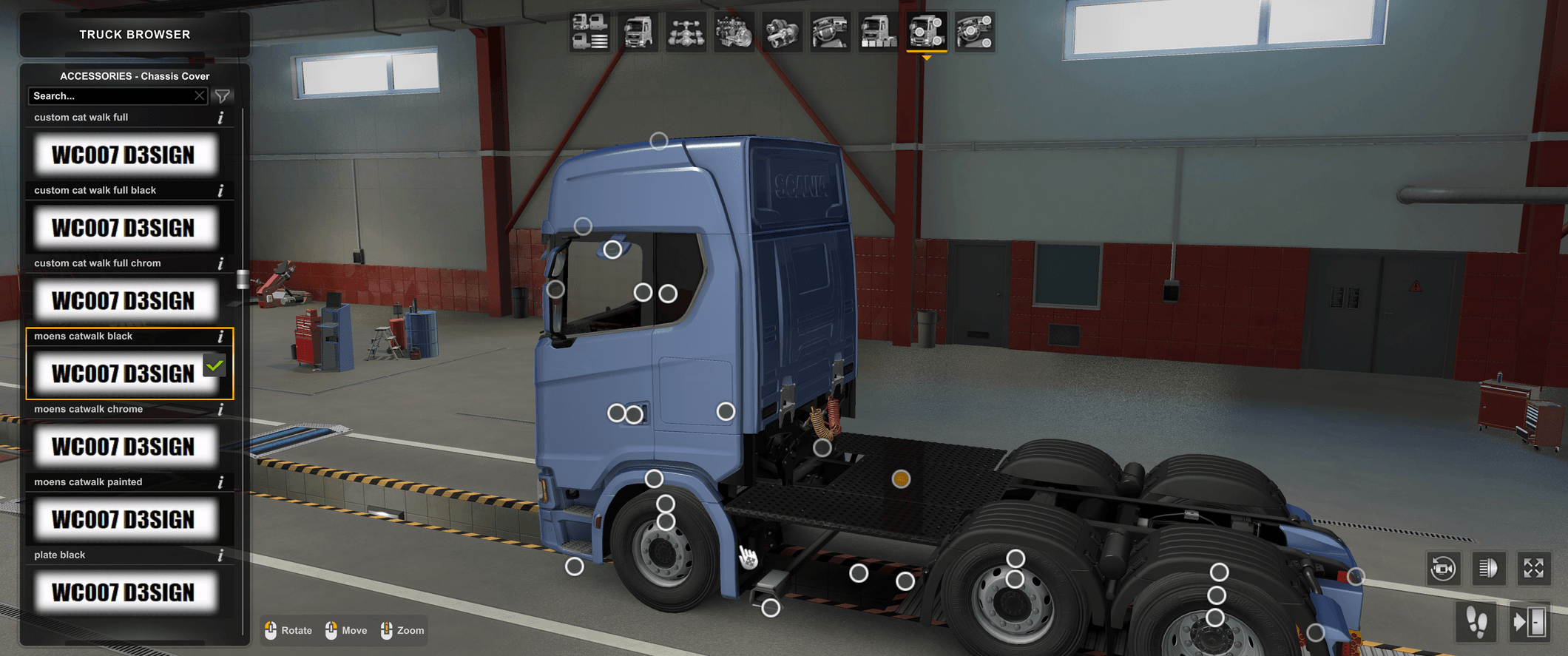 [door steps tuning part] Scania NG Painted step cover