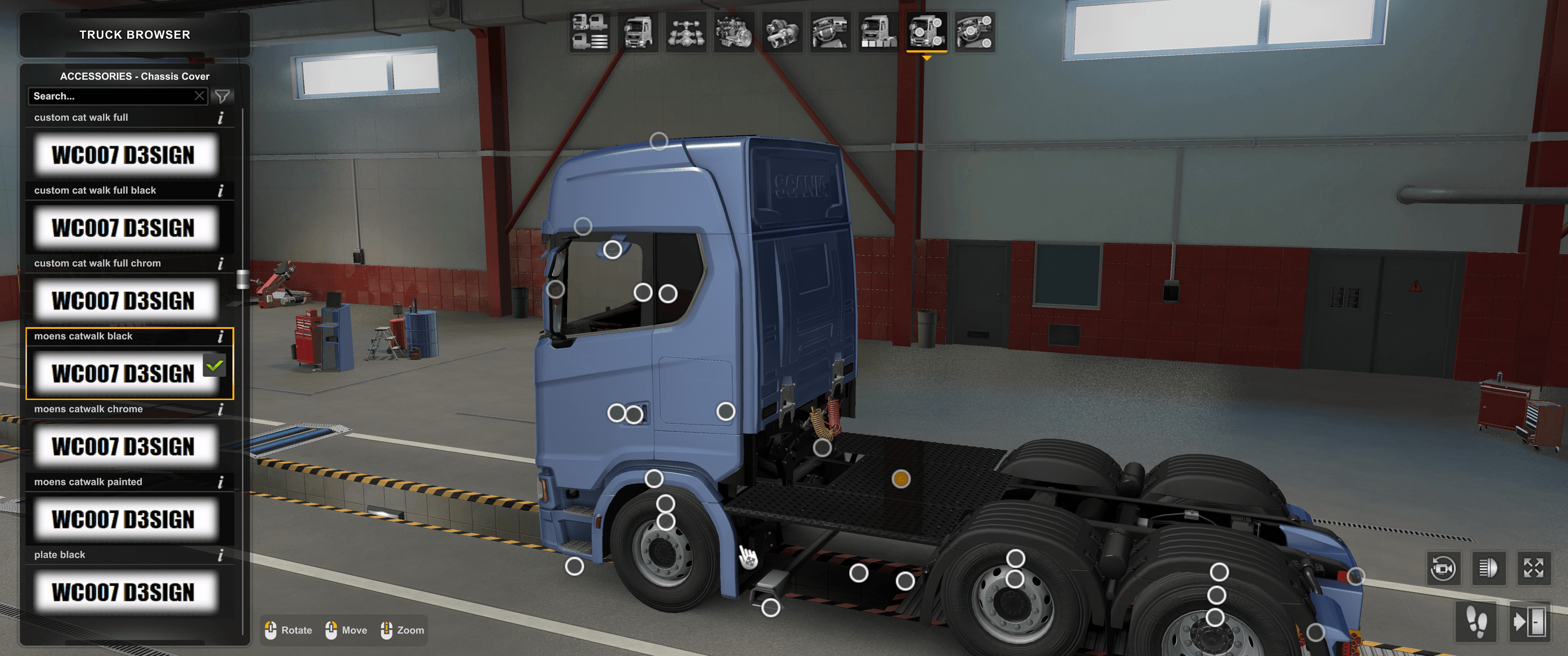 [door steps tuning part] Scania NG Painted step cover