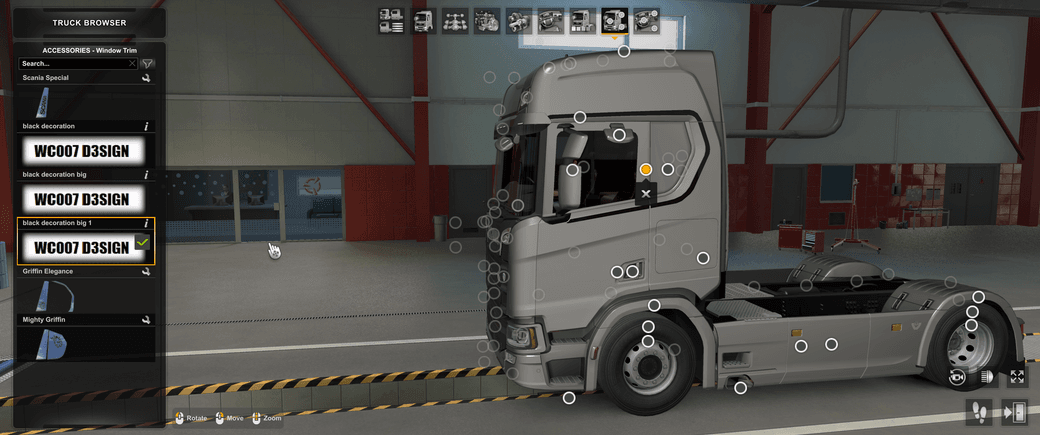 *[spoilers tuning part] Scania NG Cab lifted spoilers
