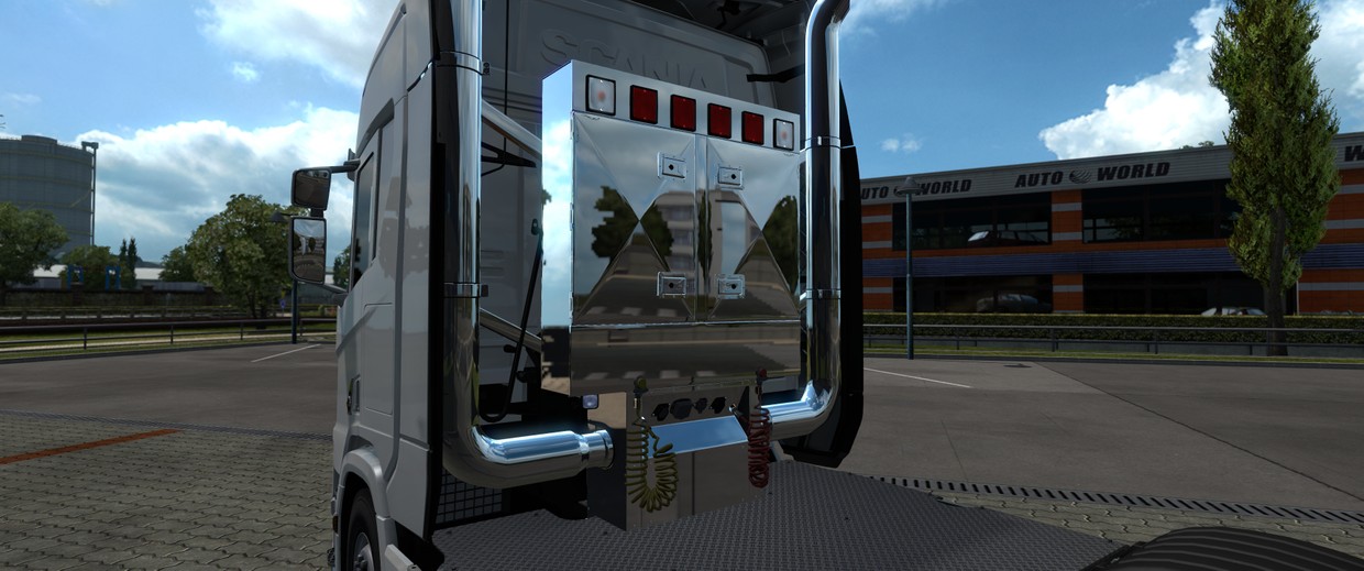 - [rear exhaust tuning part] Scania NG Nordic high pipes