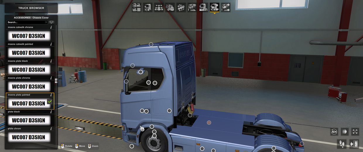 [chassis cover tuning part] Scania NG Moens chassi plate cover