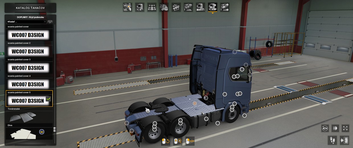 [chassis cover tuning part] Scania NG Original chassis cover (6x2, 6x4)