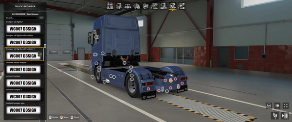[rear bumper tuning part] Scania NG Norge rear bumper
