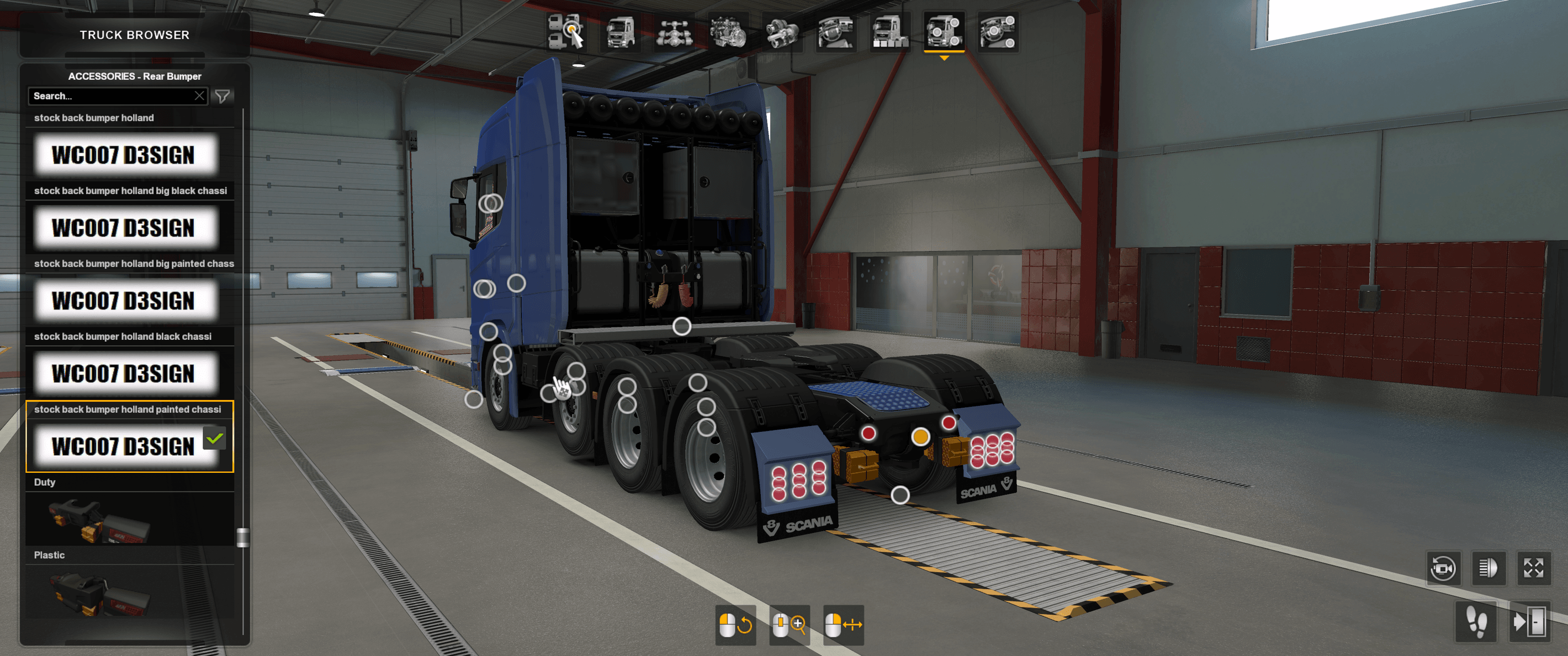 [rear bumper tuning part] Scania NG rear bumper double