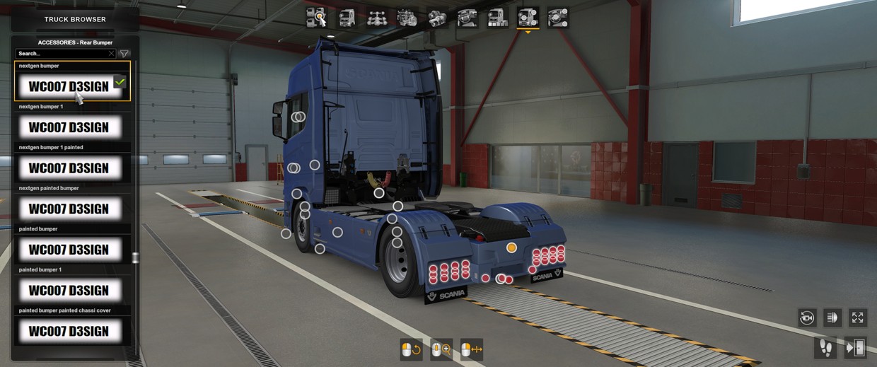 [rear bumper tuning part] Scania NG Rear bumper pack