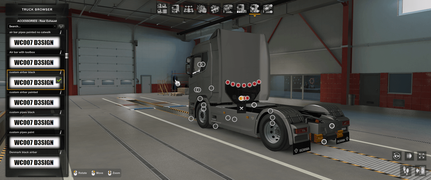 [rear bumper tuning part] SCS ownable Krone Trailer rear bumper addons