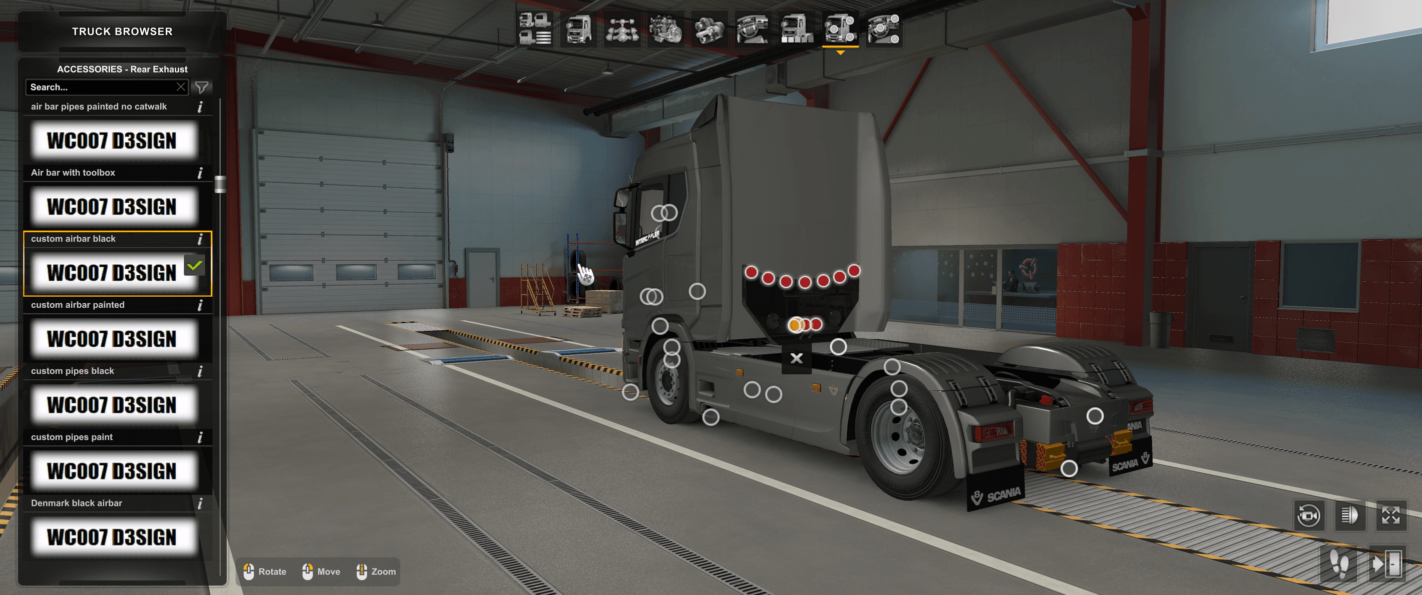 **[beacon tuning part] Scania NG lightbar for roof rack V2