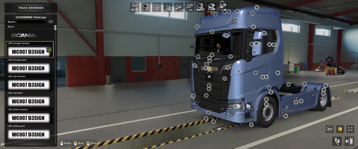 [front logo tuning part] Scania NG Led Logo