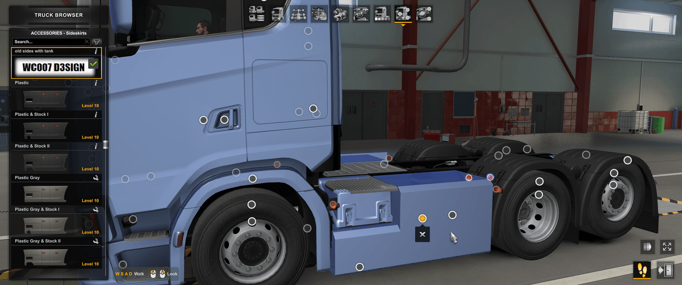 [right exhaust tuning part] Scania NG sidebars for tan