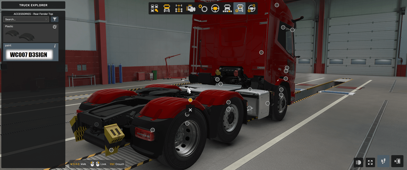 [frnt_window_frame tuning part] Scania NG semi black painted window frame