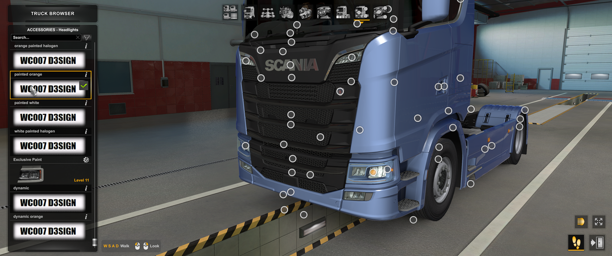 [head lights tuning part] Scania NG Painted Xenon Headlights