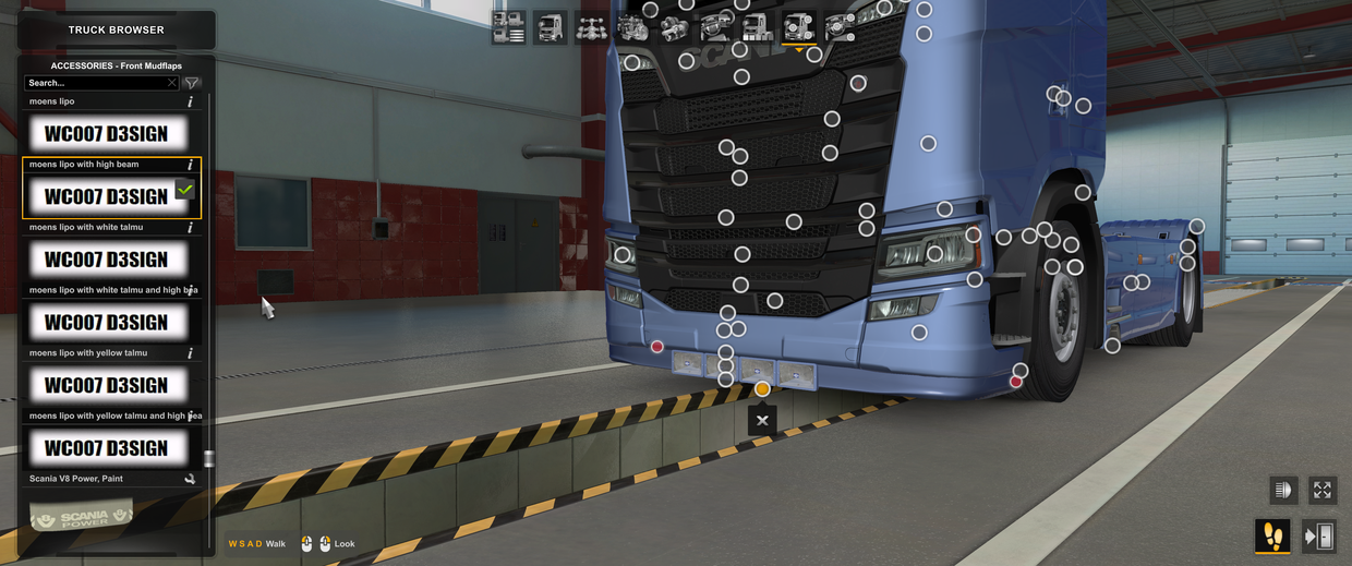 front mudflaps tuning part] Scania NG Moens front bumper extension ...