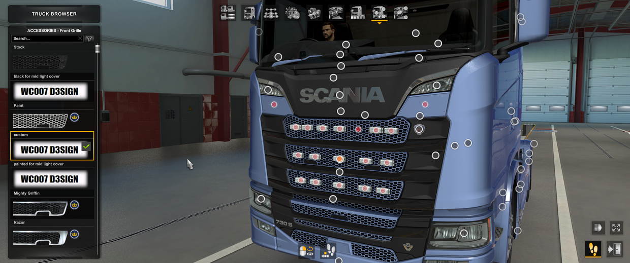 ,*[spoilers tuning part] Scania NG Cab Short spoilers