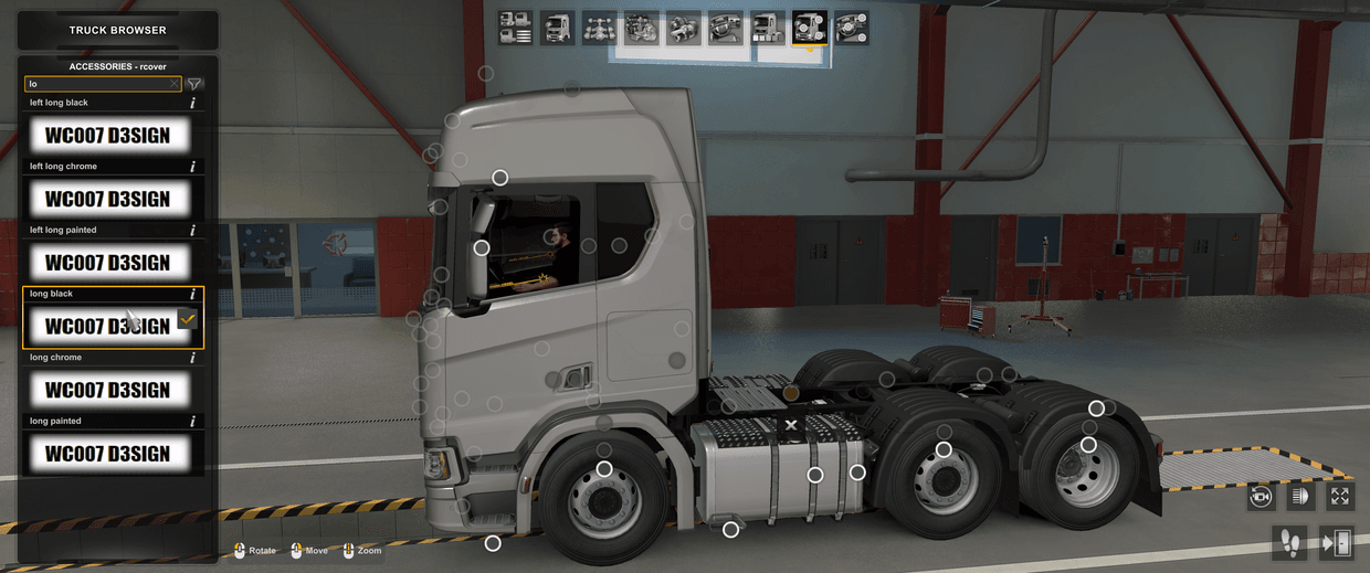 *[hub cover tuning part] Scania NG long tank covers