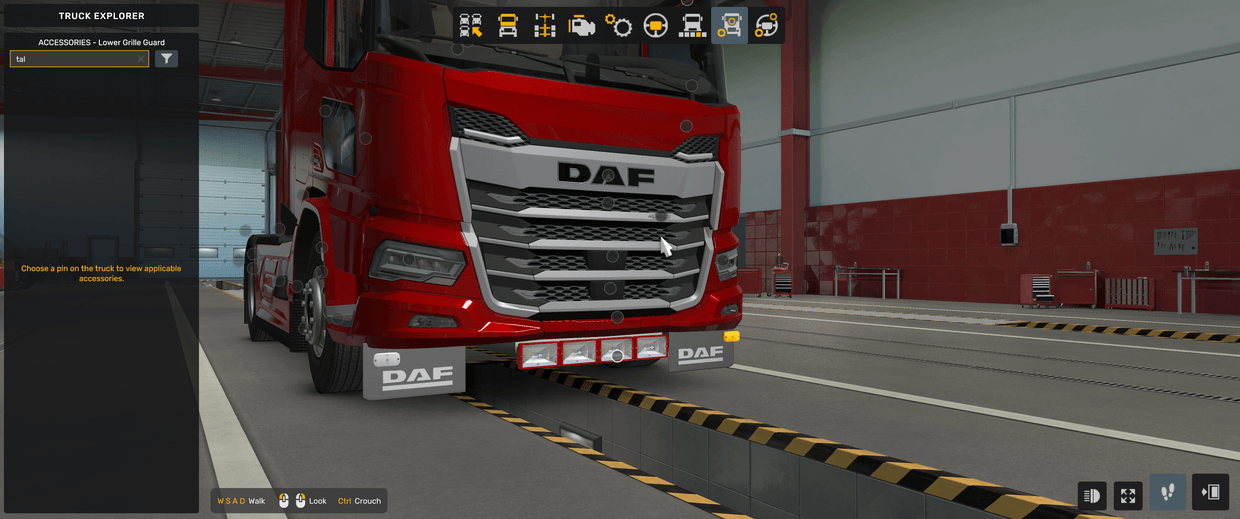 [b_grill tuning part] DAF XD front bumper high beams with slots
